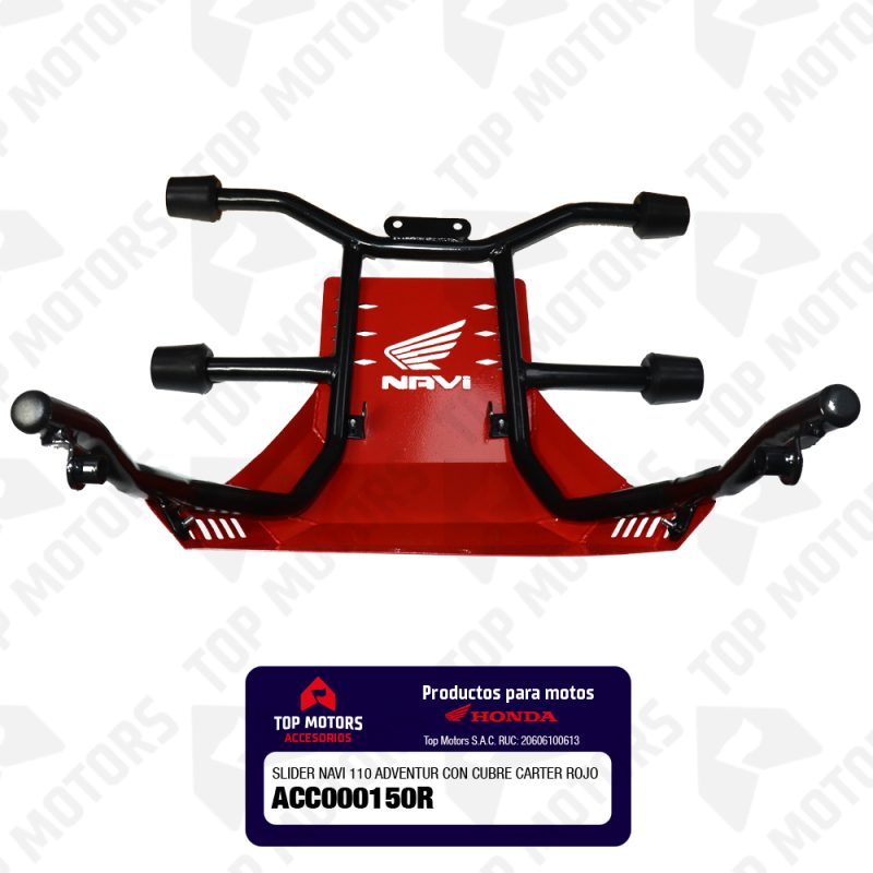 SLIDER NAVI 110 ADVENTUR CON CUBRE CARTER ROJO – Top Motors